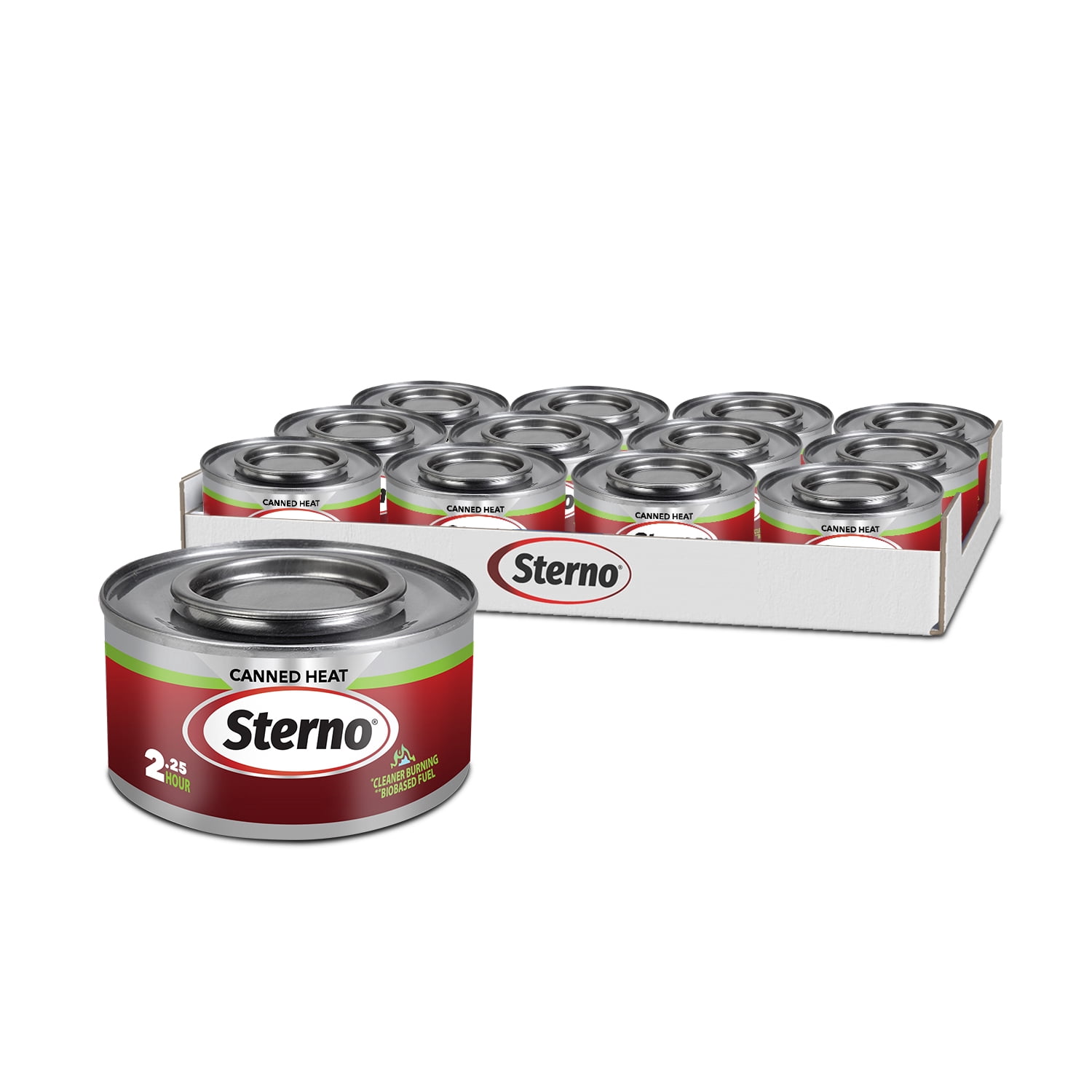 Sterno, Fuel Cans, 2.25 Hour Burn, 12 Pack Green Canned Heat - Walmart.com