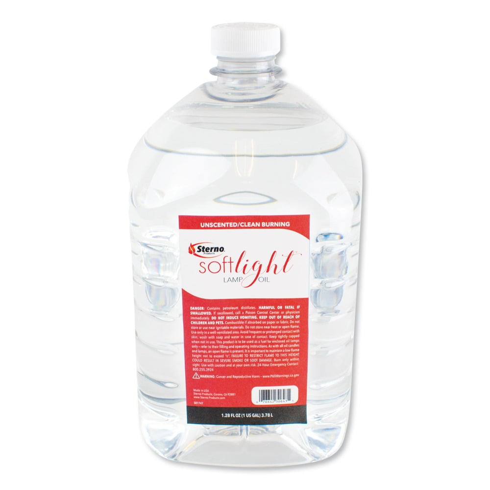 Sterno SoftLight Lamp Oil Gallon - Clean Burning & Unscented Lantern or ...