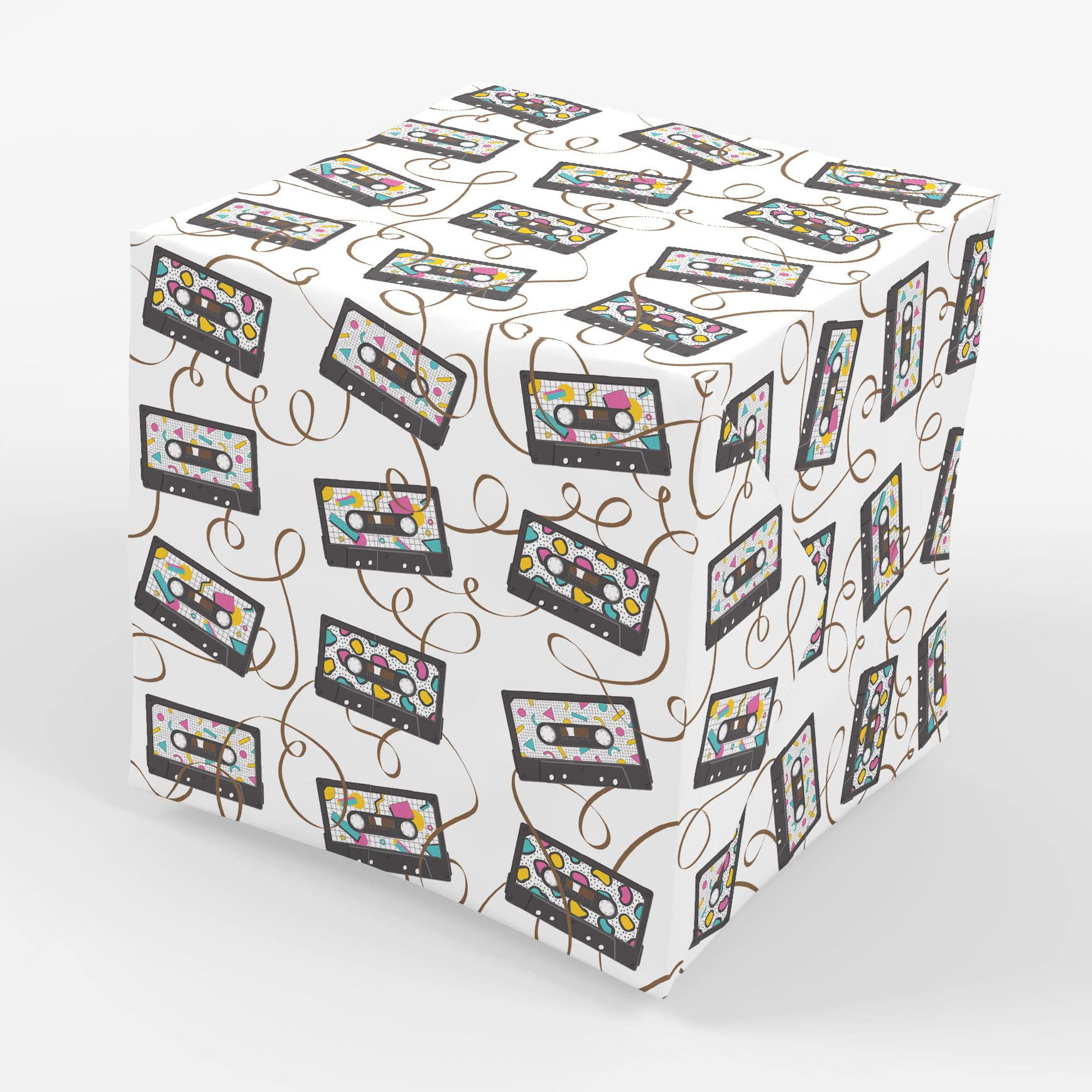 Stesha Party 80s 90s MSF2 Cassette Tape Gift Wrapping Paper - Folded ...