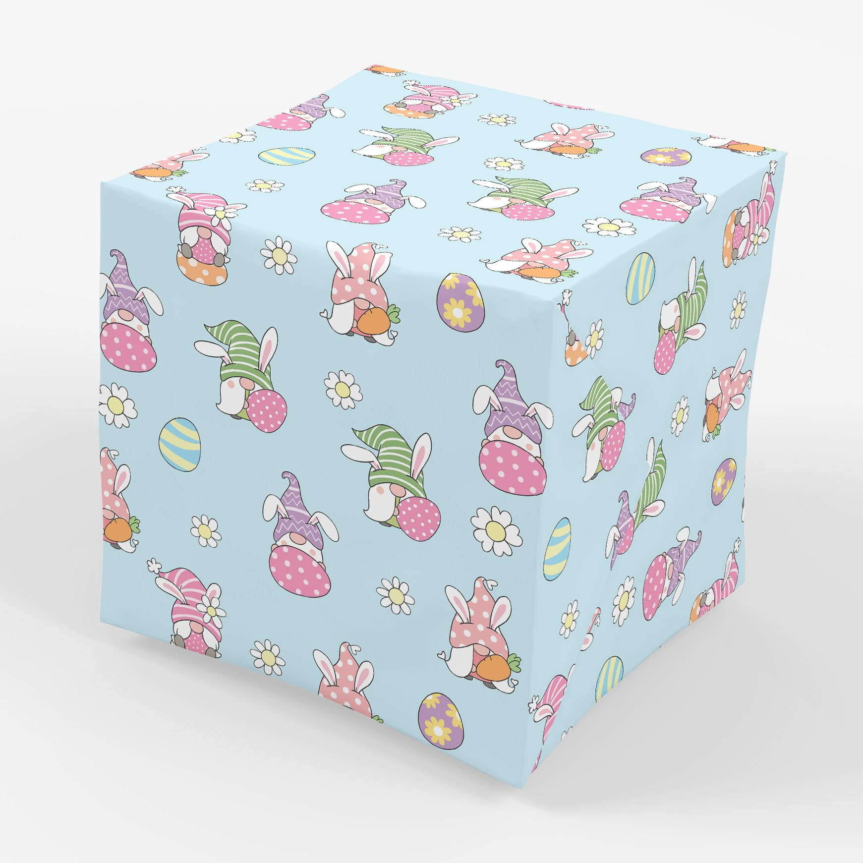 Stesha Party Easter FEV6 Gnomes Gift Wrapping Paper - Folded Flat 30 x ...