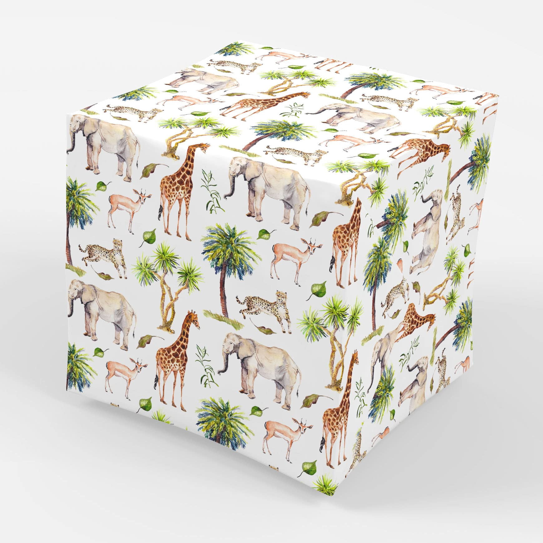 Stesha Party Safari AJH3 Wrapping Paper Jungle Birthday Gift, Folded ...