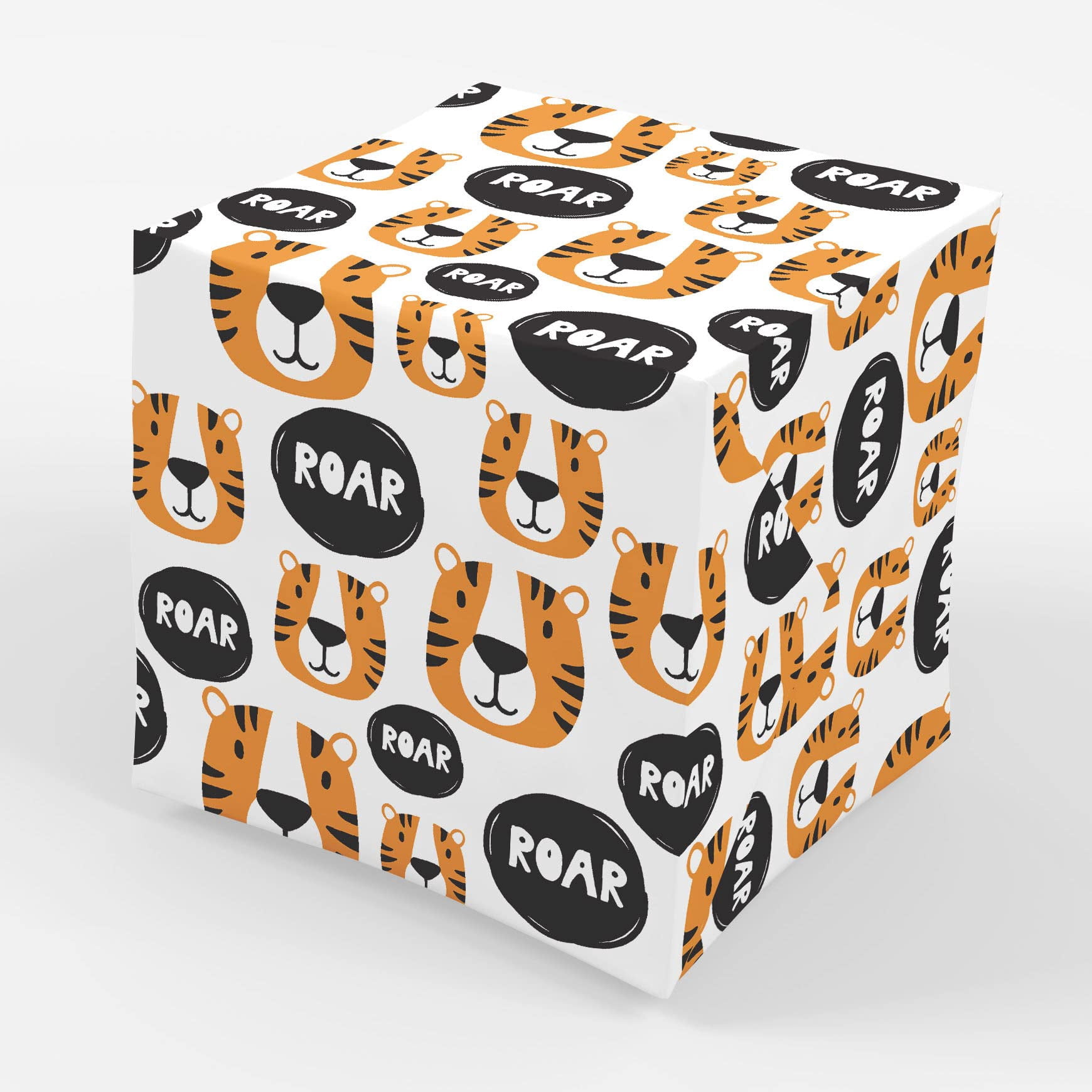 Stesha Party TigerUMRT Wrapping Paper - Safari Gift Wrap - Folded Flat ...