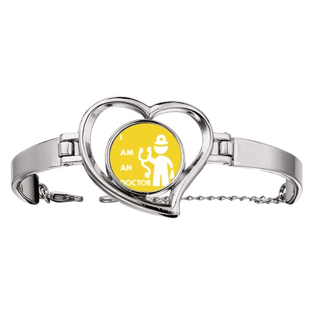 Stethoscope Doctor Body Position Bracelet Heart Jewelry Wire Bangle ...