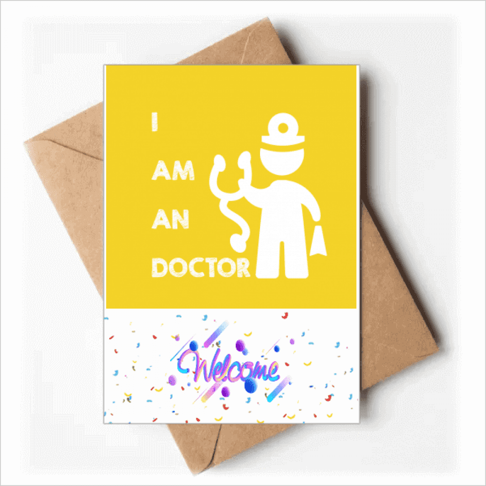 Stethoscope Doctor Body Position Welcome Back Greeting Cards Envelopes ...