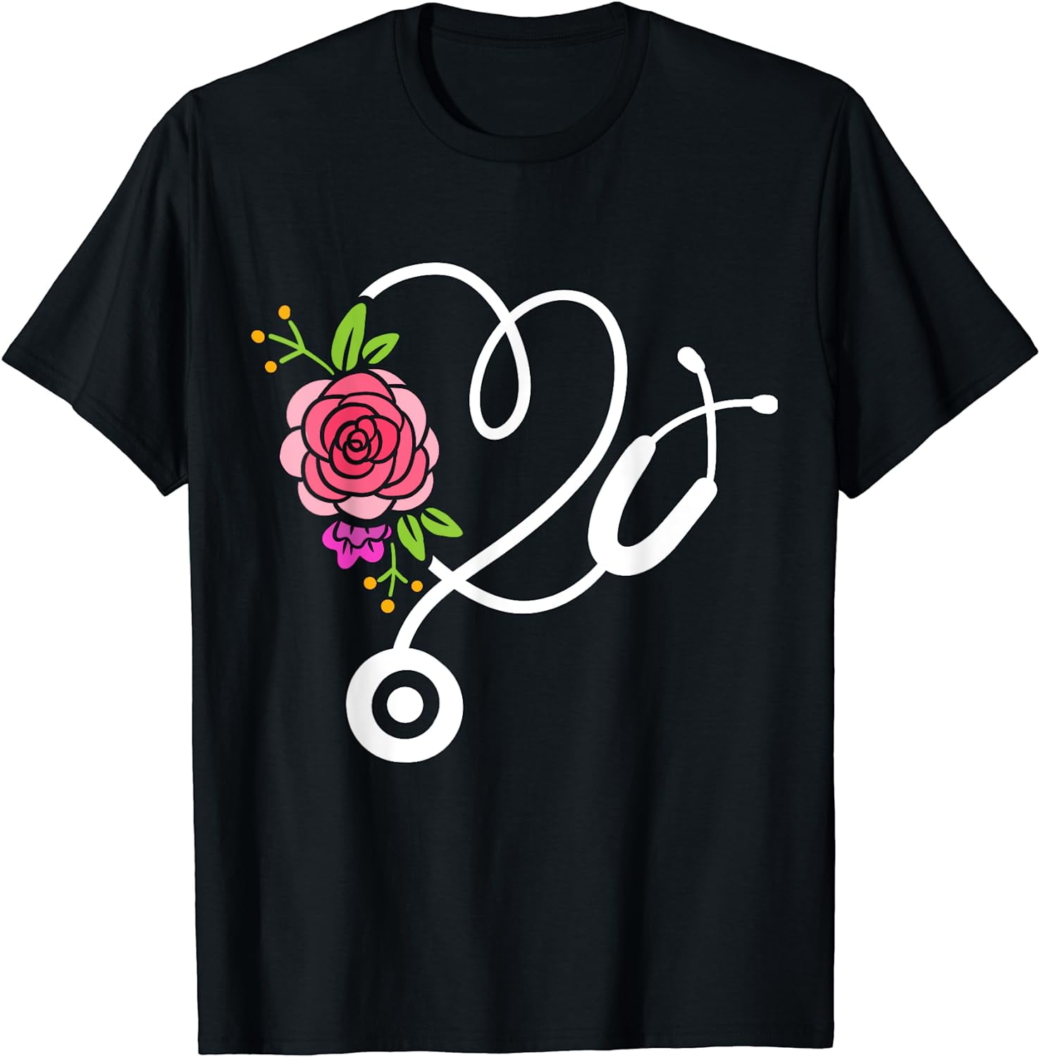 Stethoscope Flower Doctor Nurse Physical Assistant RN T-Shirt - Walmart.com