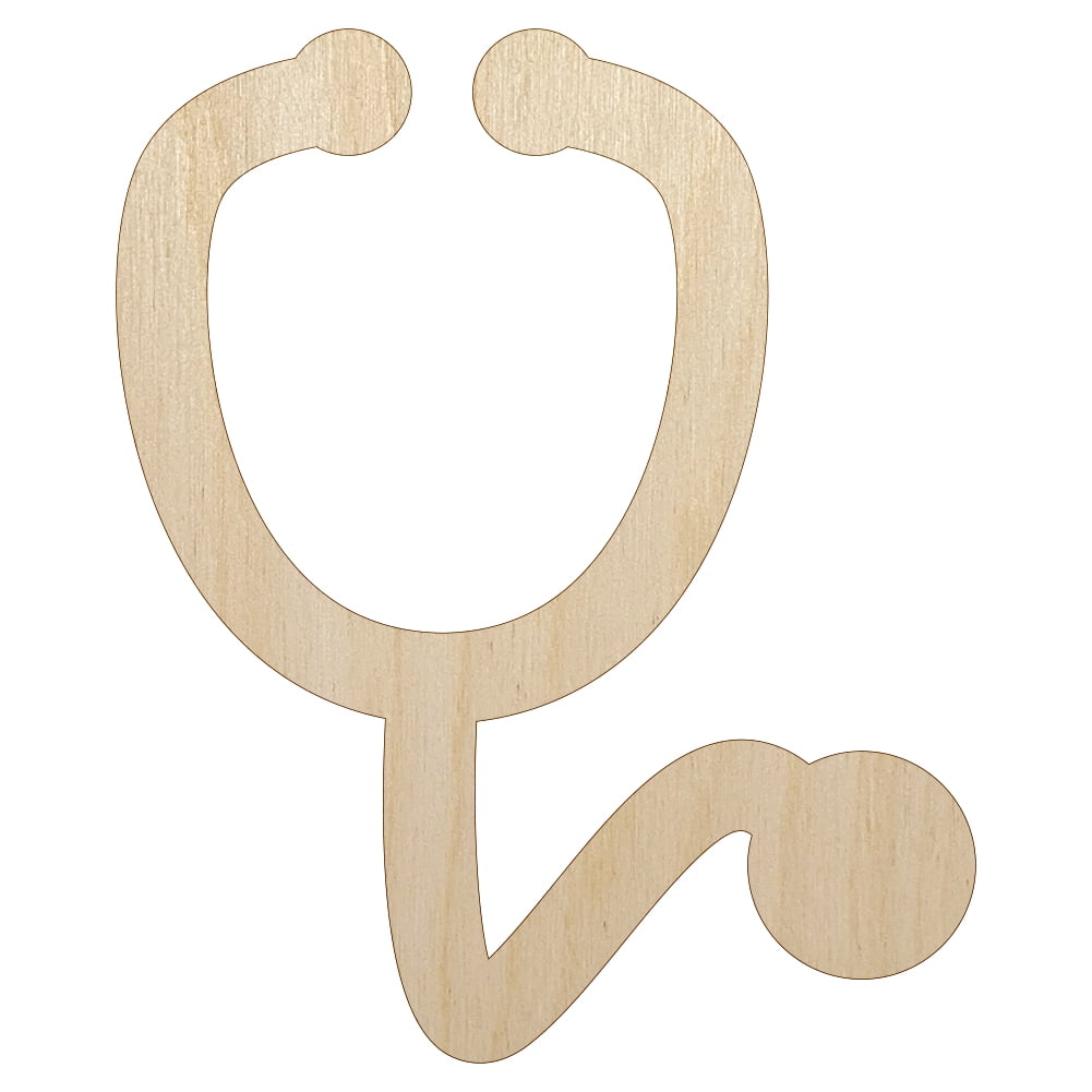Stethoscope Medical Doctor Nurse Wood Shape Unfinished Piece Cutout ...