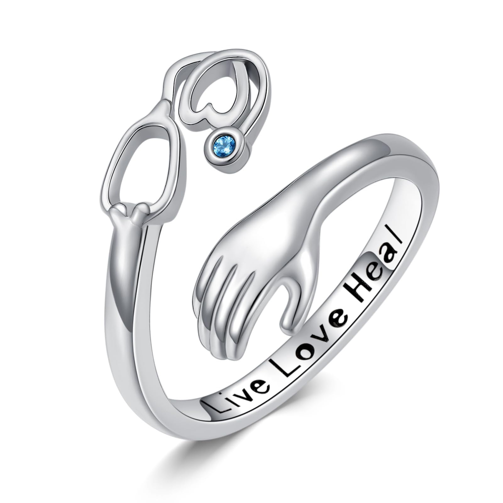 Stethoscope Ring for Women 925 Sterling Silver Class Rings BSN ...