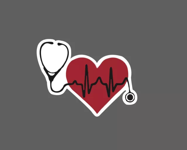 Stethoscope Sticker Heartbeat Waterproof Sticker Phone Decal Water ...