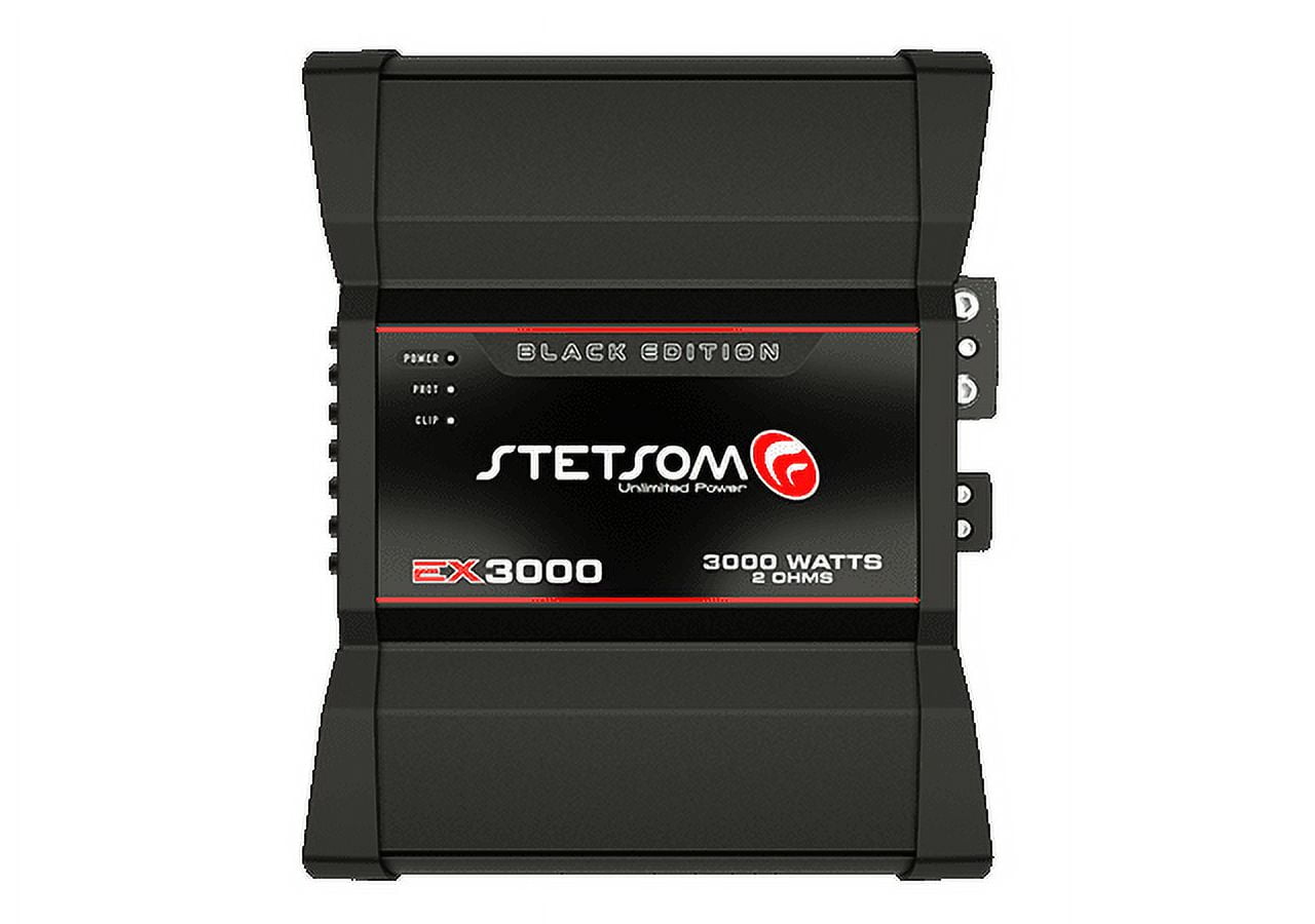Stetsom EX3000 Class D 2 Ohm 1 Channel Digital Car Amplifier, Black ...