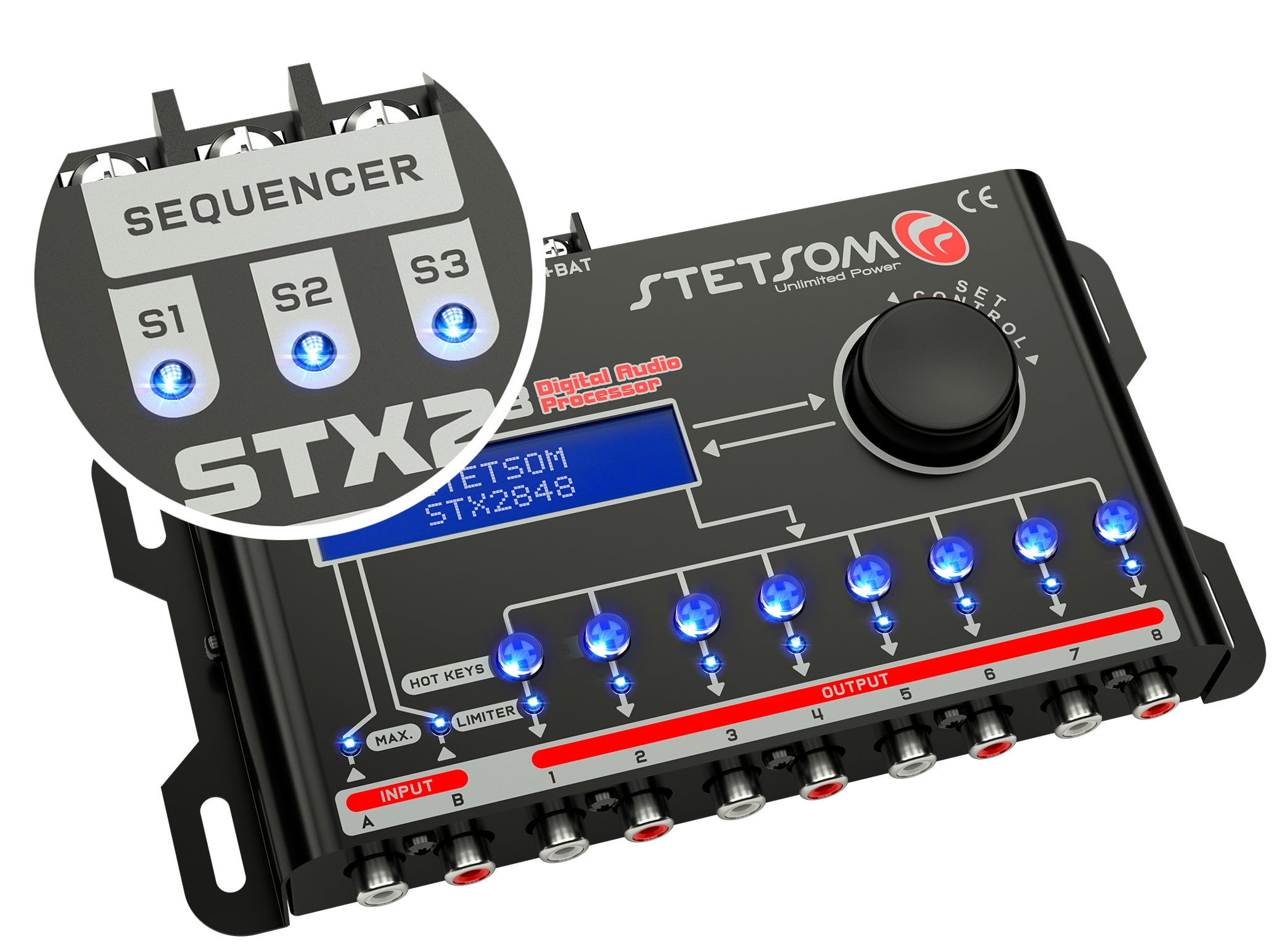 Free Shipping! Stetsom STX2848 DSP 8 Channel Crossover and Equalizer ...