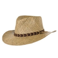 Stetson Sawmill Palm Leaf Straw Western Hat with Decorative Leather ...