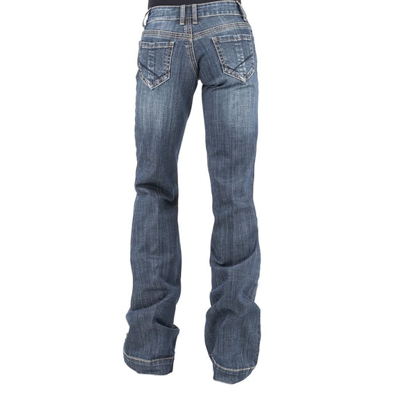 Stetson Apparel Womens 214 Fit Trouser Style Jeans 4 L Denim - Walmart.com
