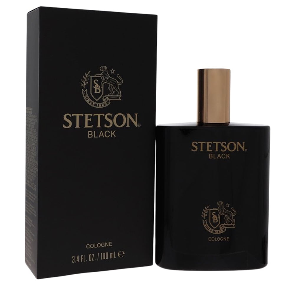 Stetson Black Cologne Spray for Men, Woody Spicy Fragrance, 3.4 oz ...
