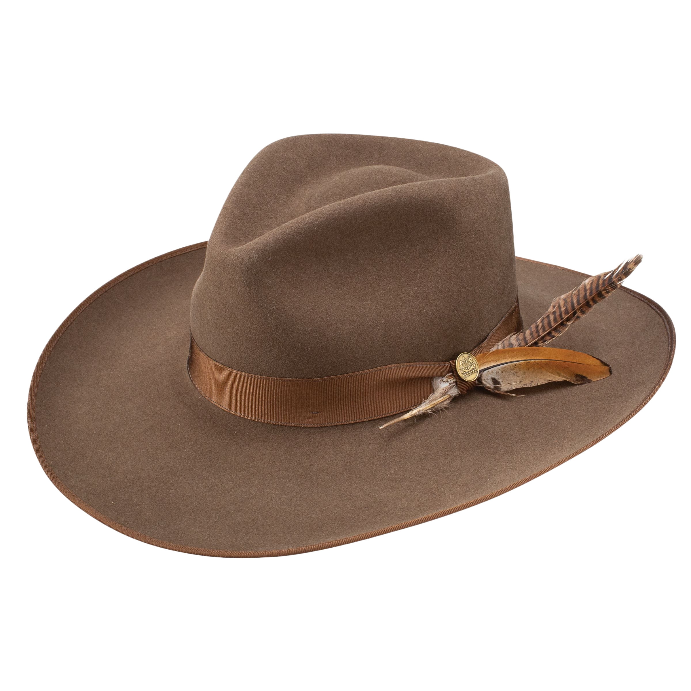 Stetson Breckenridge B Walnut Felt Hat TWBKRGB103475 - Walmart.com