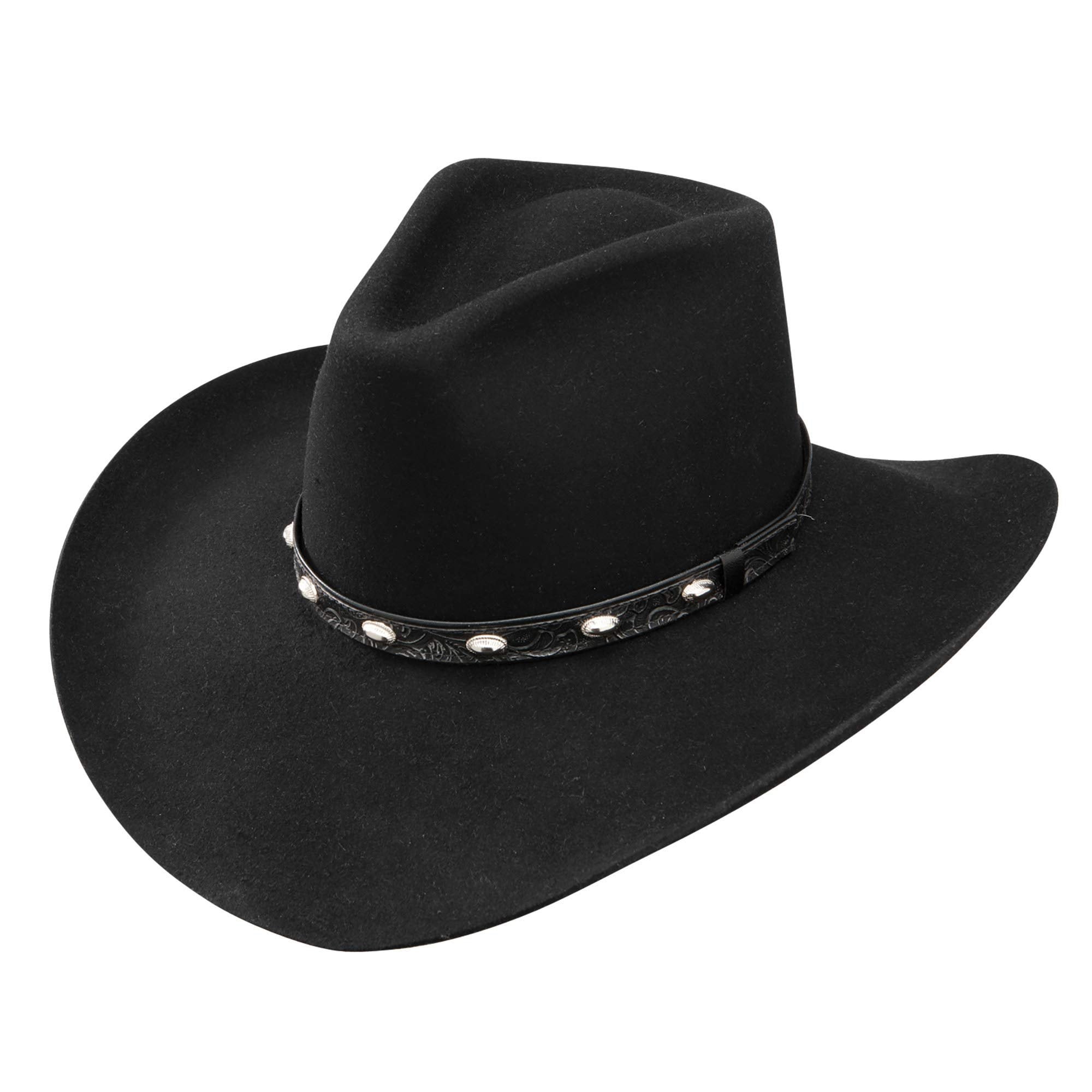 Stetson Buck Shot 3X Felt Stallion Collection Cowboy Hat Black 4" Brim ...