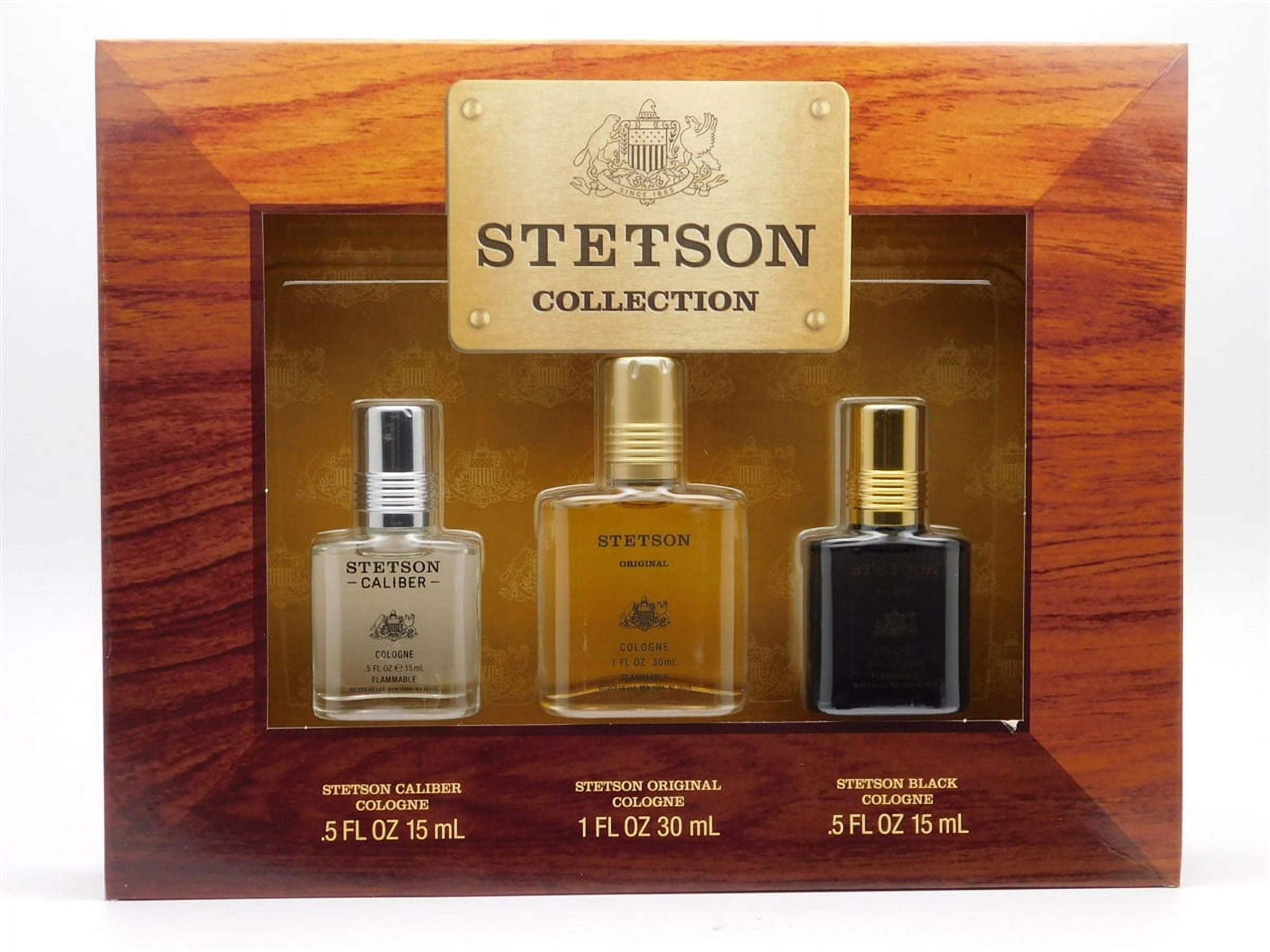 Classic Stetson Cologne Fragrance Gift Set: Original, Caliber & Black ...
