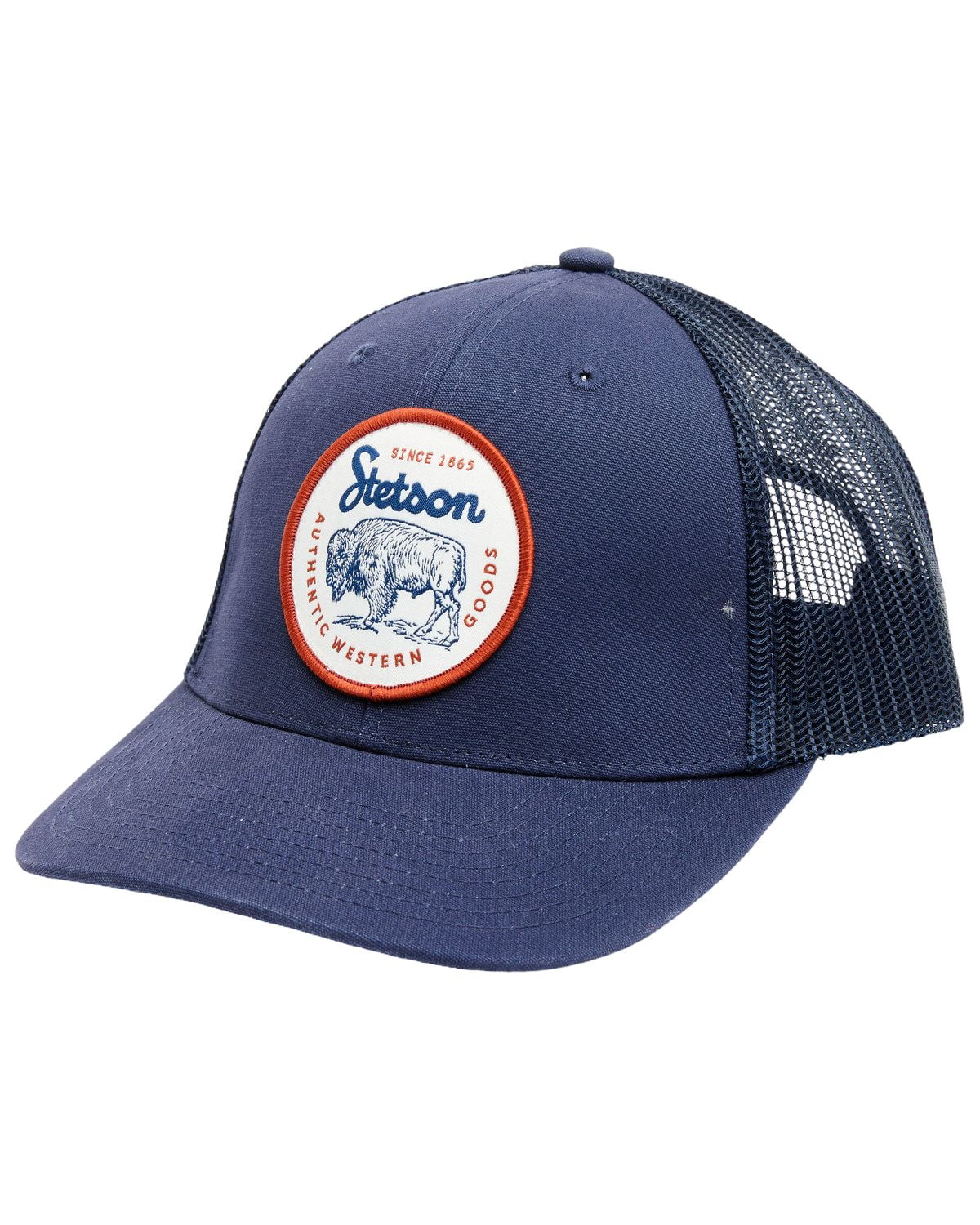 Stetson Men's Bison Circle Patch Trucker Cap Navy One Size - Walmart.com