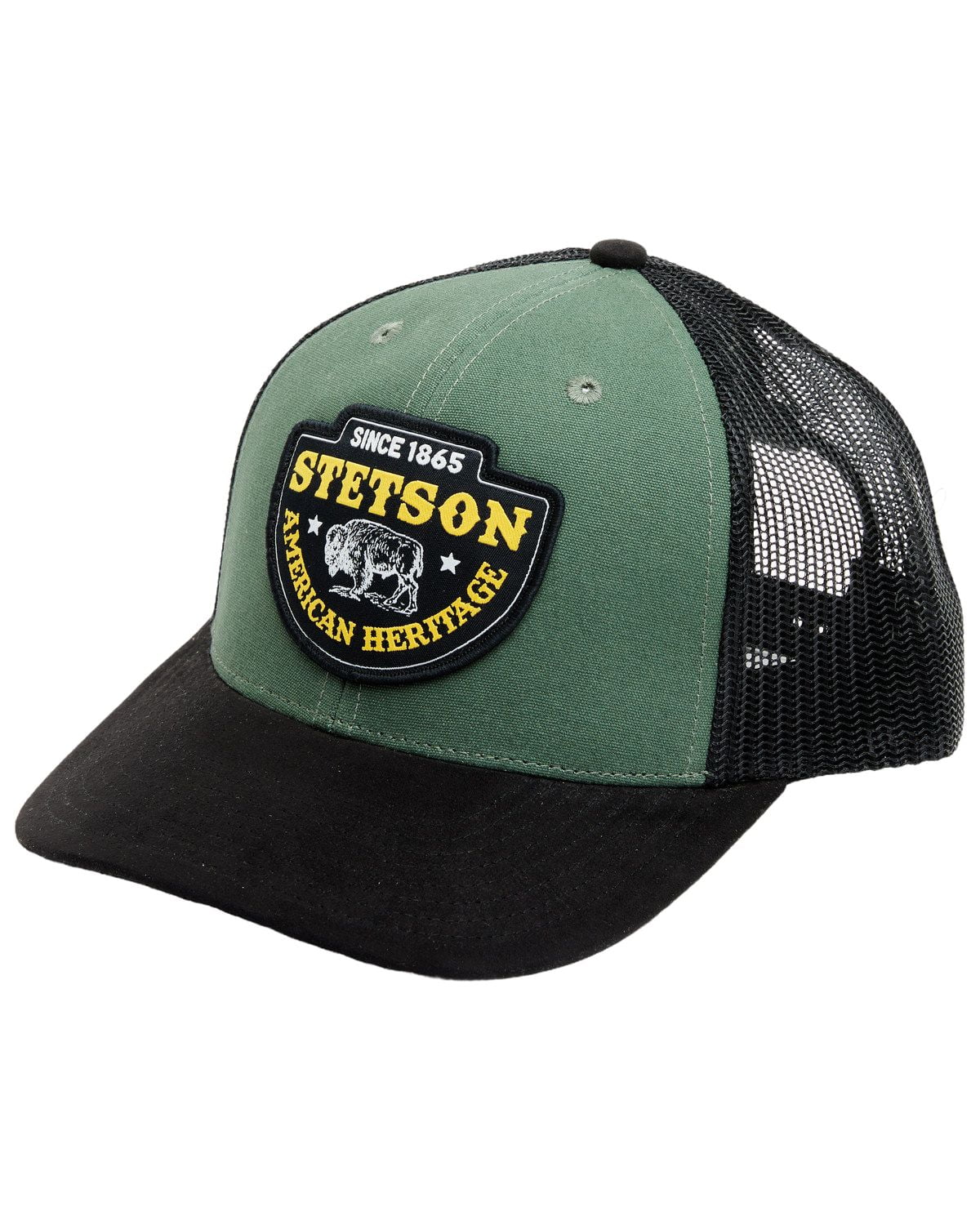 Stetson Men's Bison Patch Trucker Cap - 07-077-0102-0101 GR One Size ...
