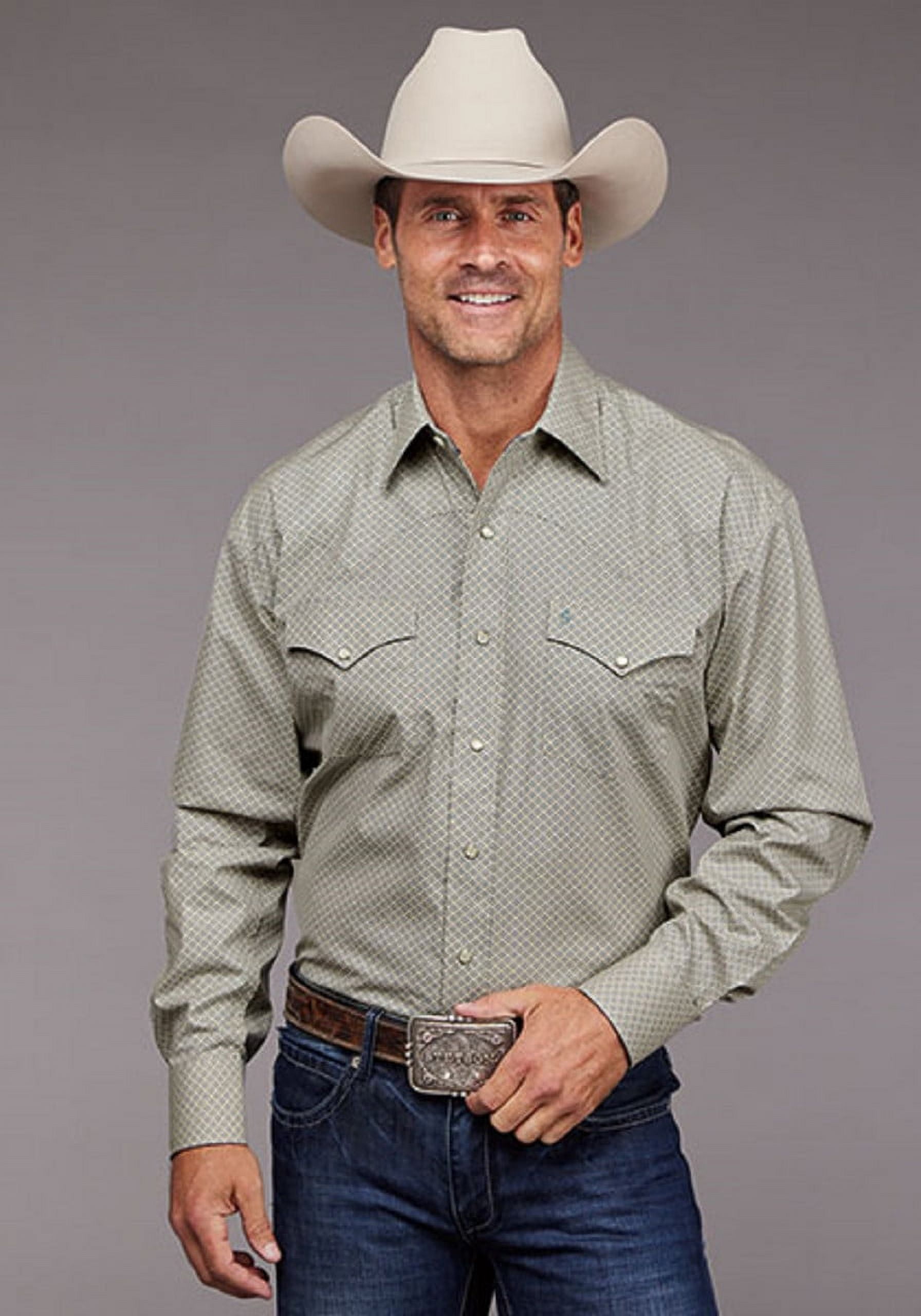 Stetson Men's Geo Print Long Sleeve Pearl Snap Western Shirt - 11-001 ...