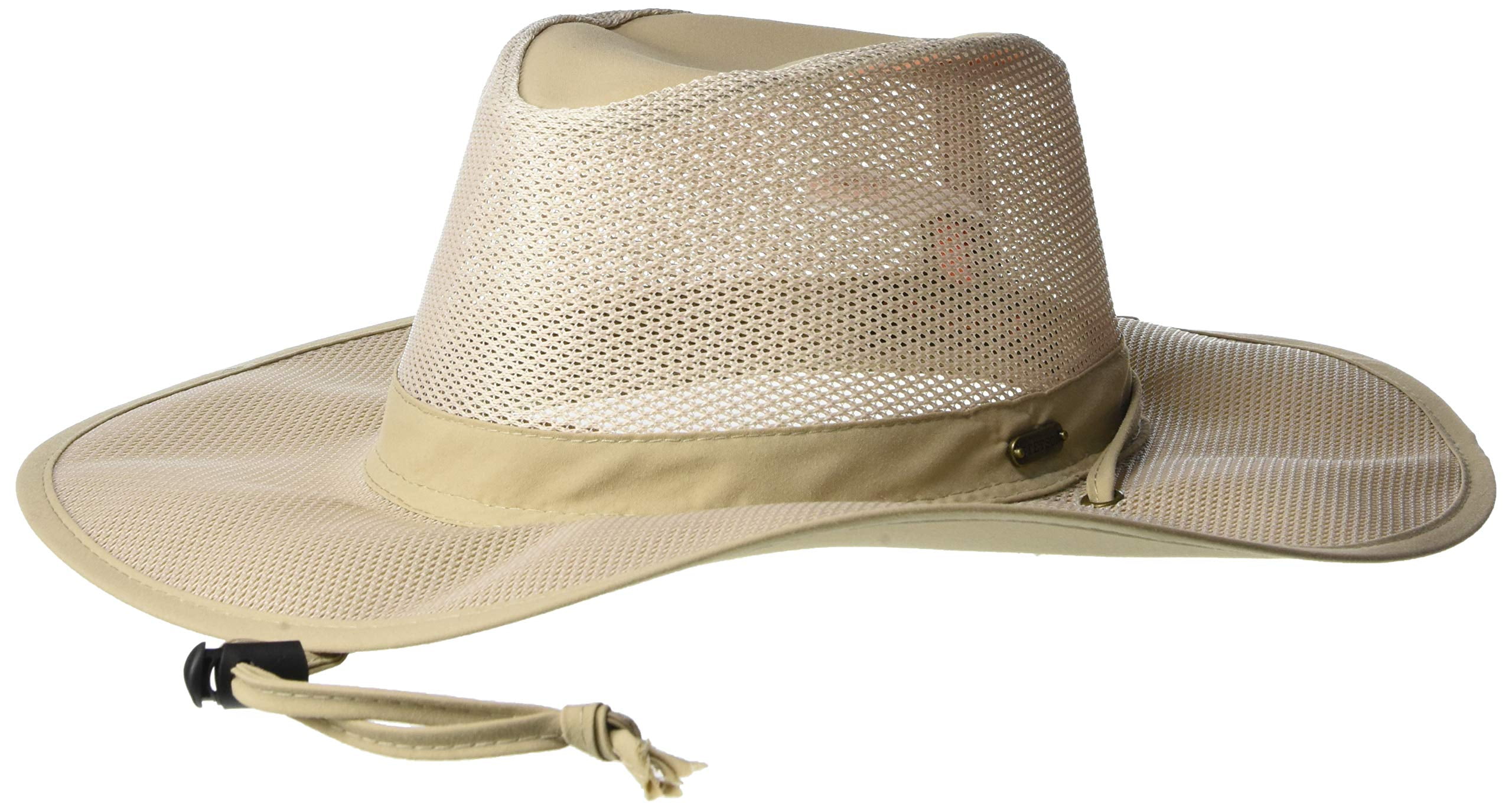 Stetson Men's Insect Shield Mesh Safari Hat, Khaki, Medium, 3 ¼” Brim ...