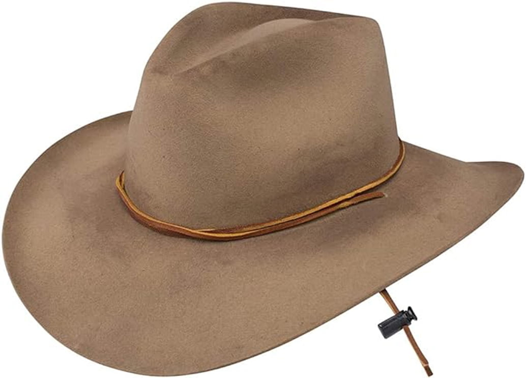 Stetson Men's Kelly Distressed Wool Outback Cowboy Hat (Silverbelly, X ...