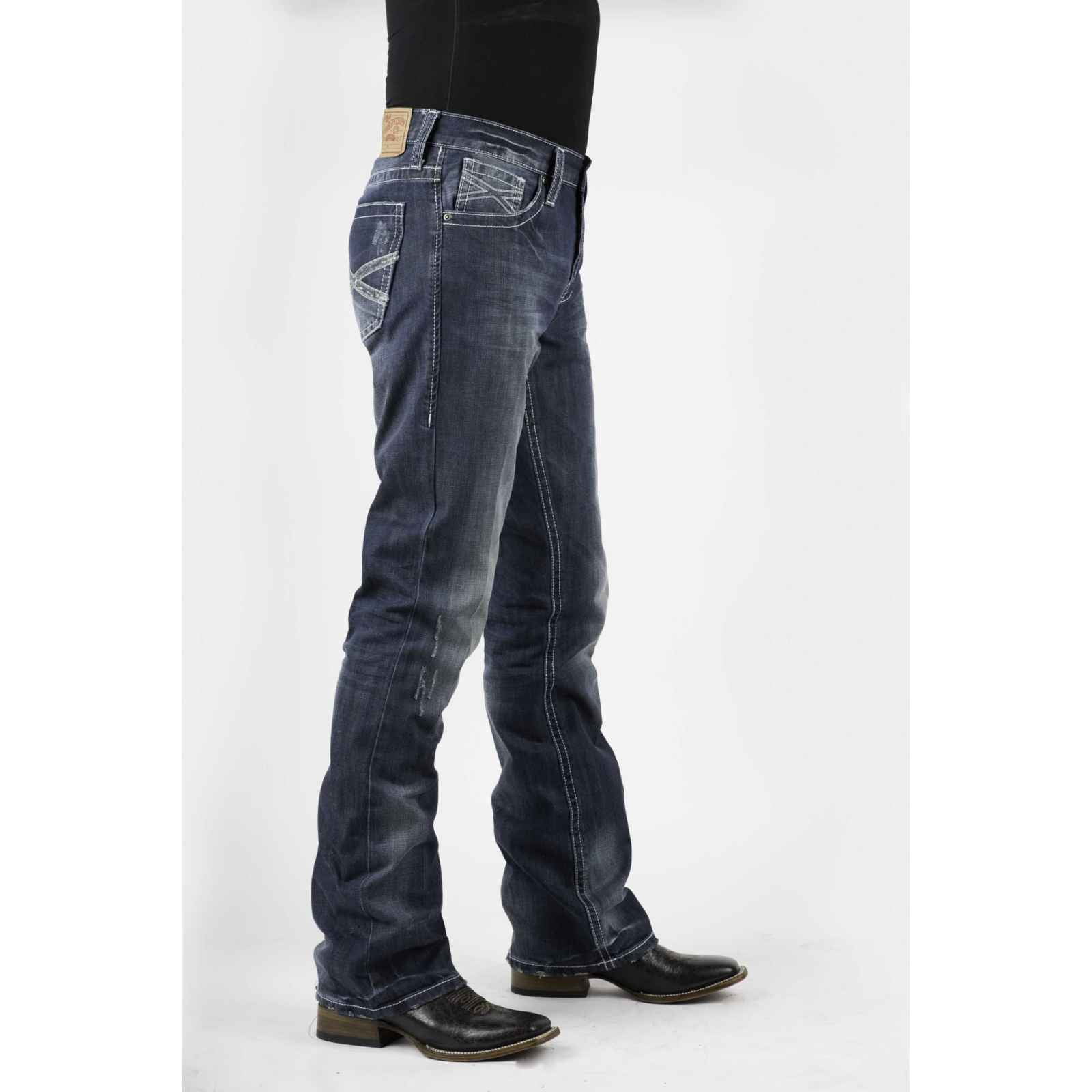 Stetson Men's Rock Fit Bold X Stitched Jeans - 11-004-1014-3001 BU 29W ...