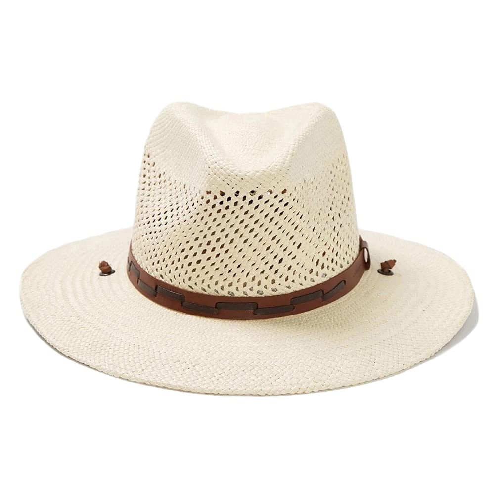 Stetson Men's Standard Stentson Airway Vented Panama Straw Hat, Natural ...
