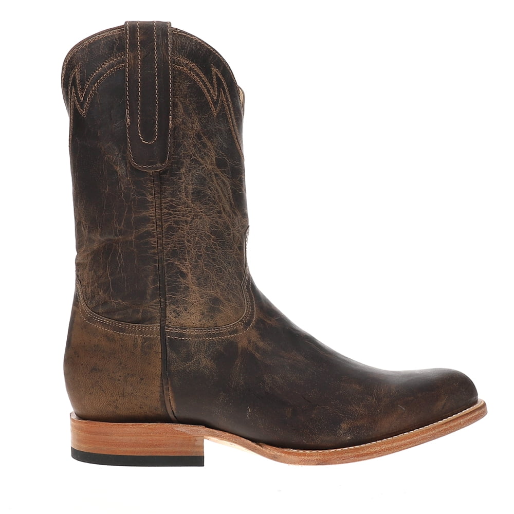 Stetson Mens Roughstock Embroidered Round Toe Cowboy Mid Calf Boots ...