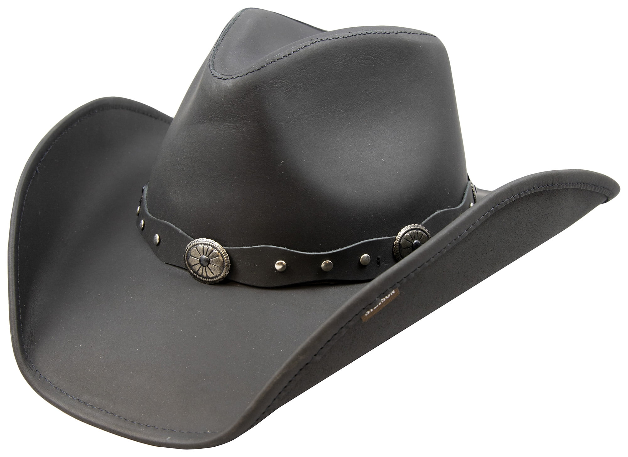 Stetson Men's Roxbury Shapeable Leather Cowboy Western Hat, Black ...