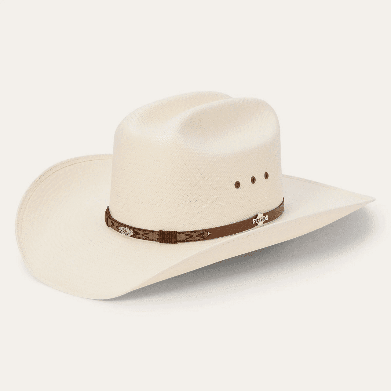 Stetson Unisex Rodeo Natural Cattleman Straw Western Hat Natural 7 5/8 ...
