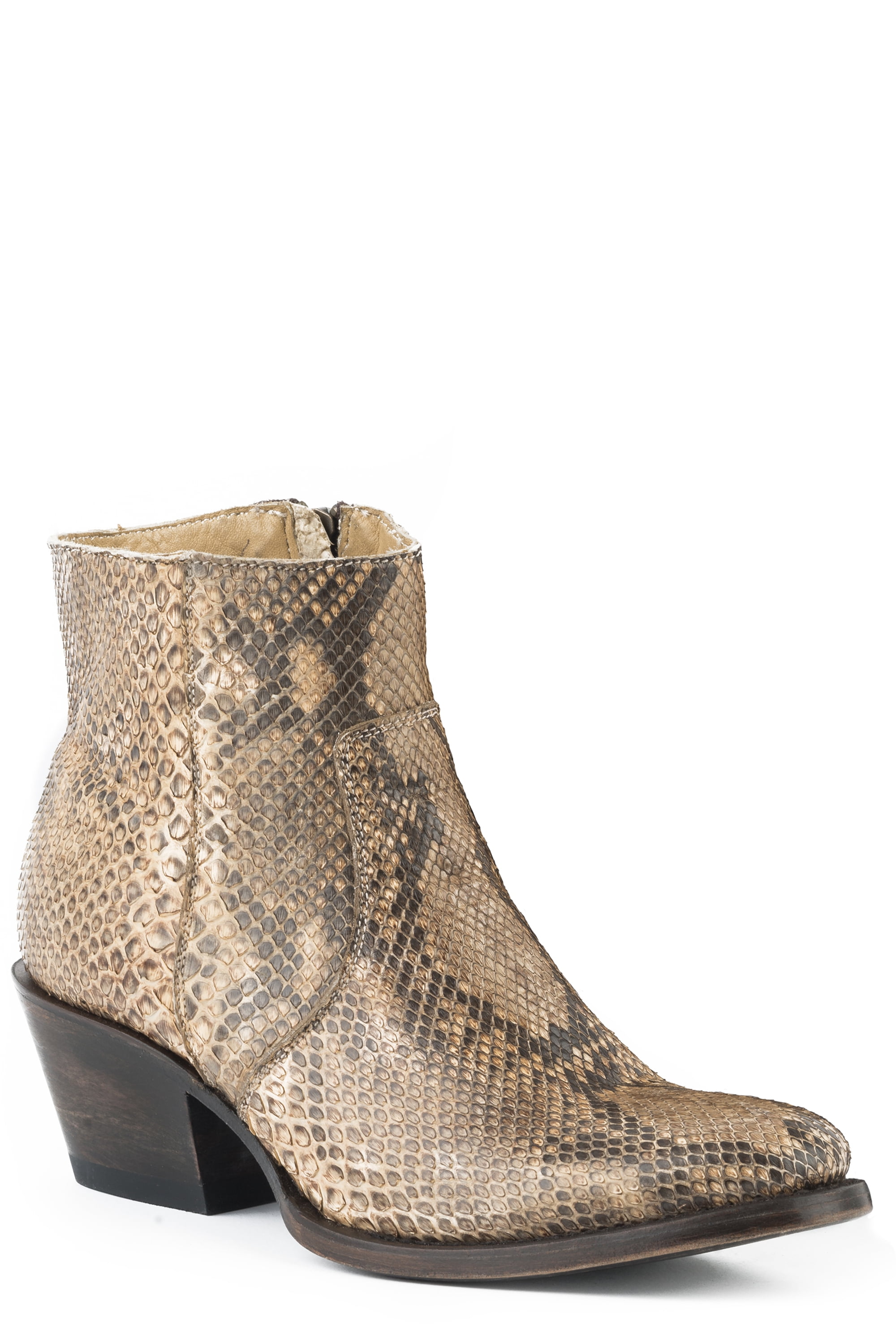 Stetson Venice Womens Brown Python 5In Handmade Ankle Boots 7 - Walmart.com