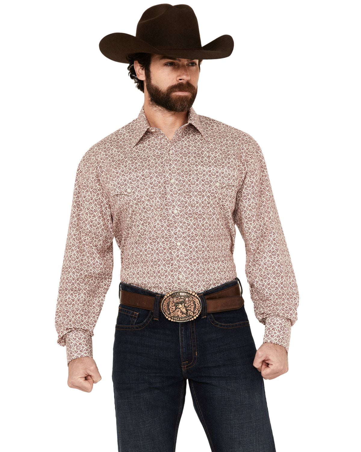 Stetson Wine Vintage Print Snap - Mens Shirt - 11-001-0425-5027Wi ...