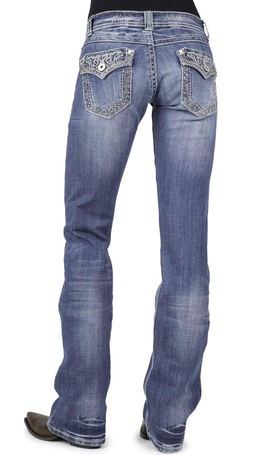 Stetson Women's 818 Rhinestone Bootcut Jeans - 11-054-0818-0362 Bu ...