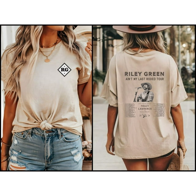 Riley Green Tour Shirt, Ain't My Last Rodeo Tour 2024, Riley Green ...