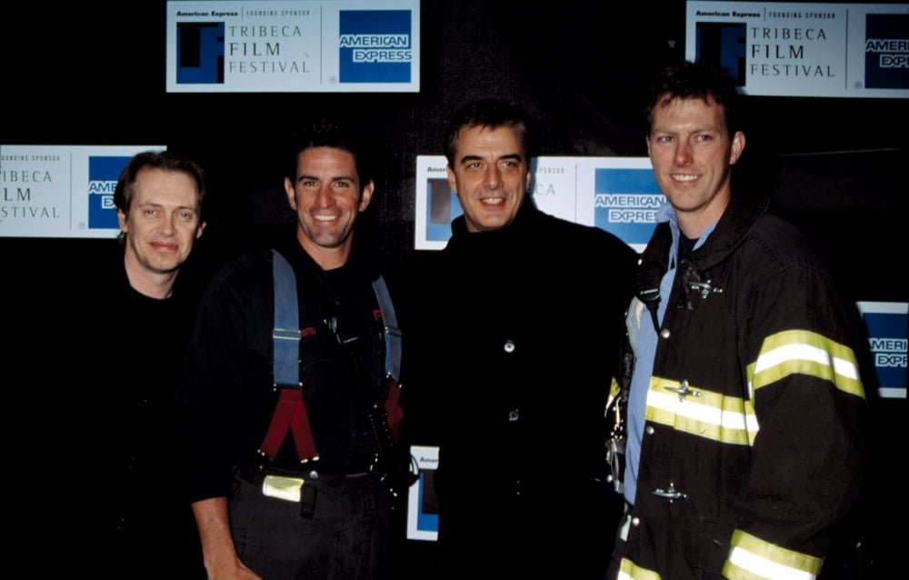 Steve Buscemi And Chris Noth With Members Of Ny Fire Department Engine ...