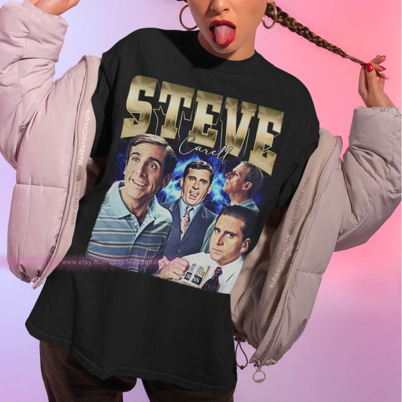 Steve Carell shirt cool retro rock poster t-shirt 70s 80s 90s rocker ...