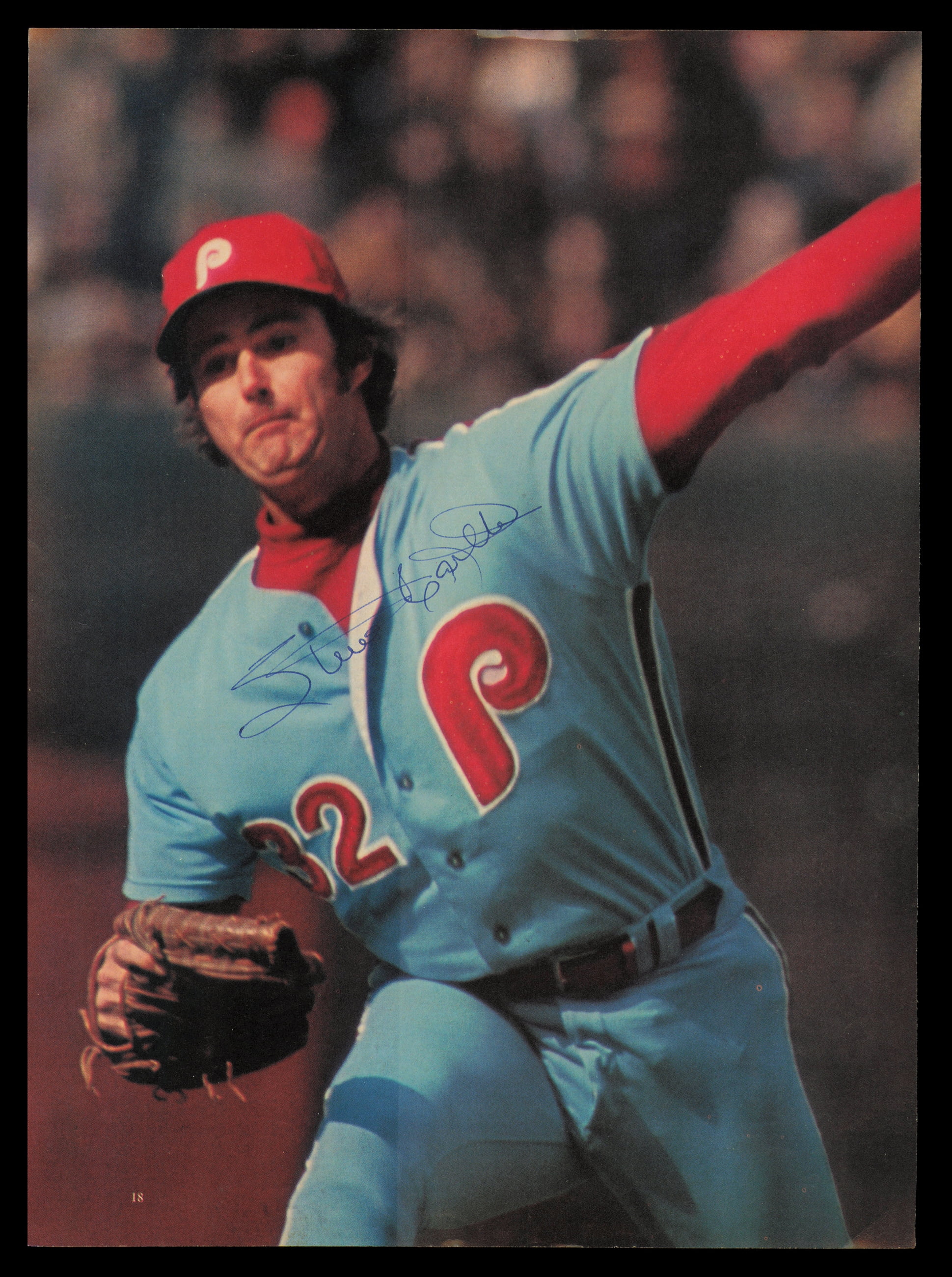 Steve Carlton Autographed 8.5x11 Magazine Page Photo Philadelphia ...
