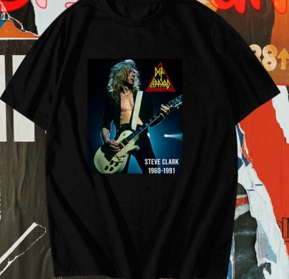 Steve Clark Def Lep.pard Guitarist Legend Mens Black T Shirt - Walmart.com