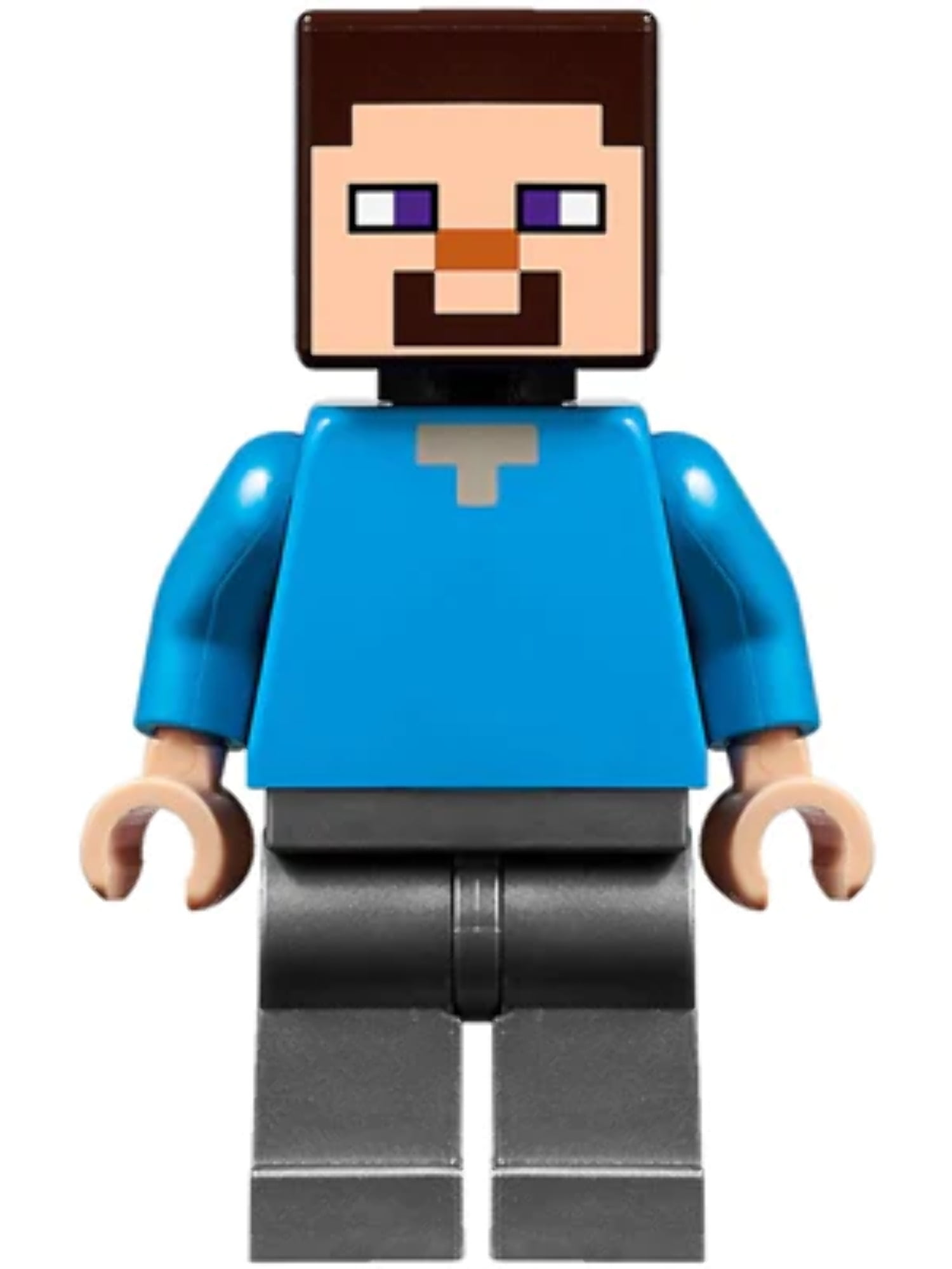 Steve (Flat Silver Legs) - LEGO Minecraft Minifigure (2017) - Walmart.com