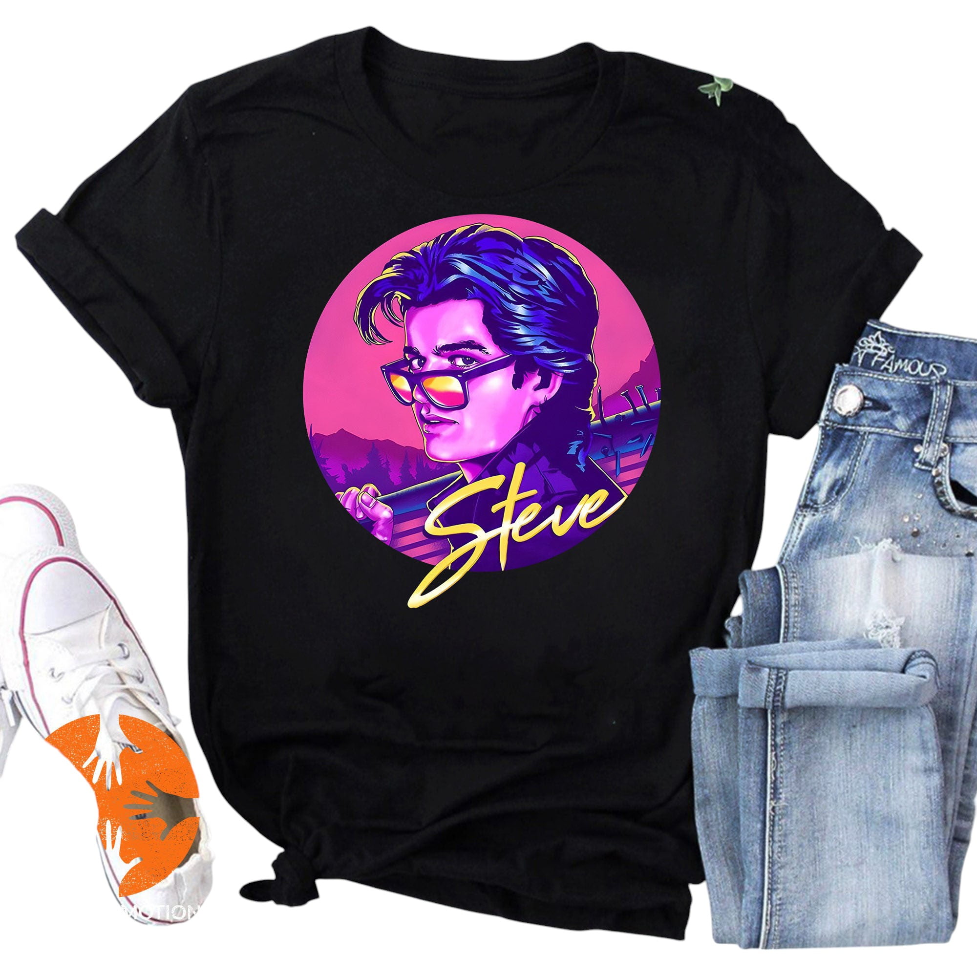 Steve Harrington Joe Keery St4 Retro Art Vintage Unisex Classic 2D T ...