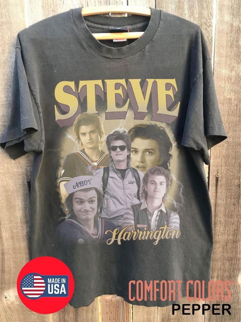Steve Harrington Vintage T-Shirt, Vintage Bootleg-Style Graphic T-Shirt ...