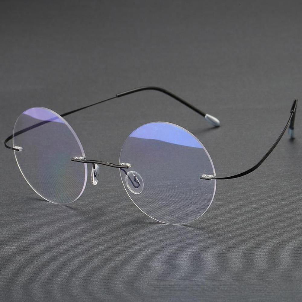 Steve Jobs 48mm Retro Rimless Blue Light Blocking Oversized Reading ...