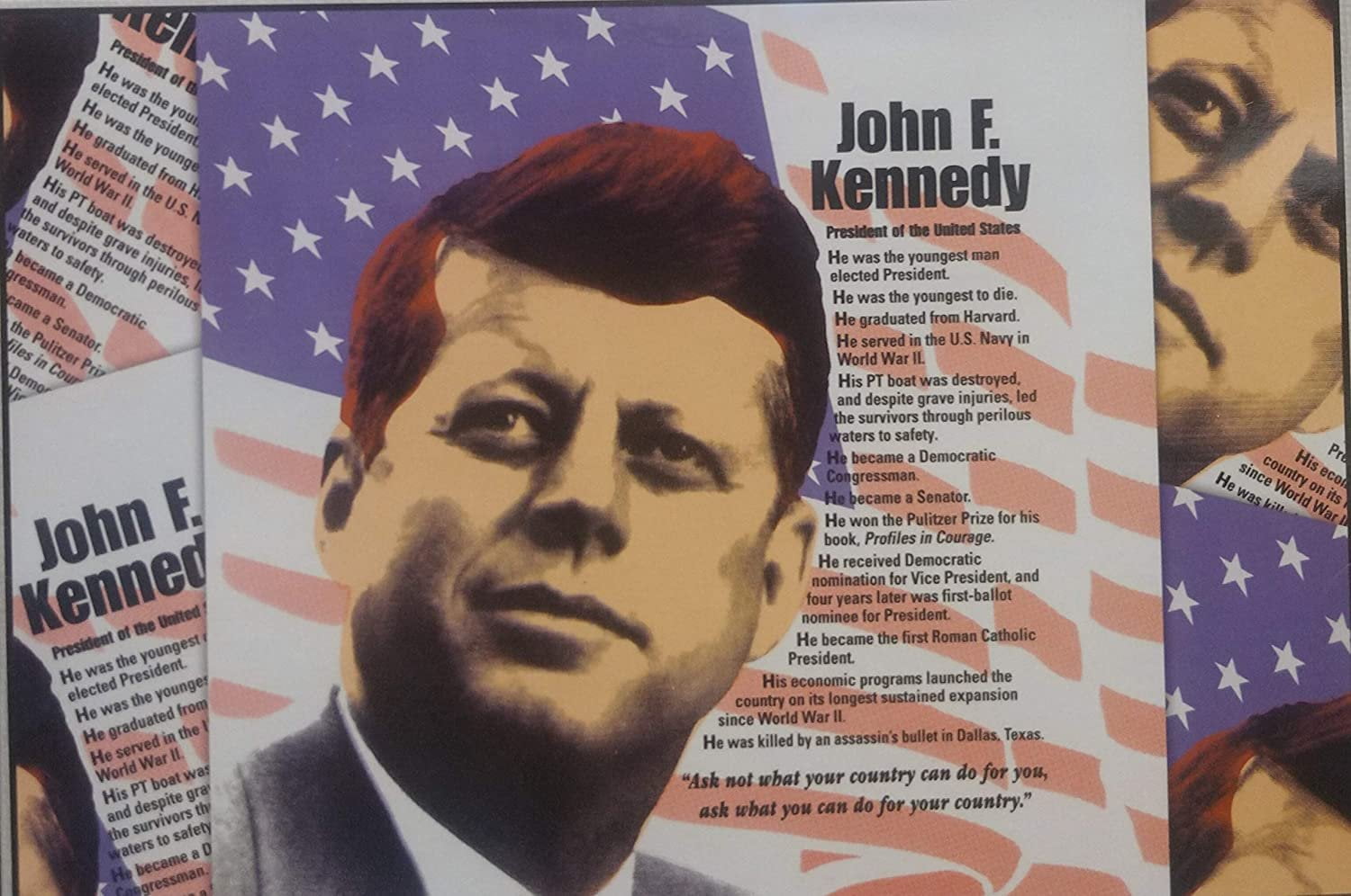 Steve Kaufman 500 Piece JFK Puzzle 19" X 13" Inch - Walmart.com