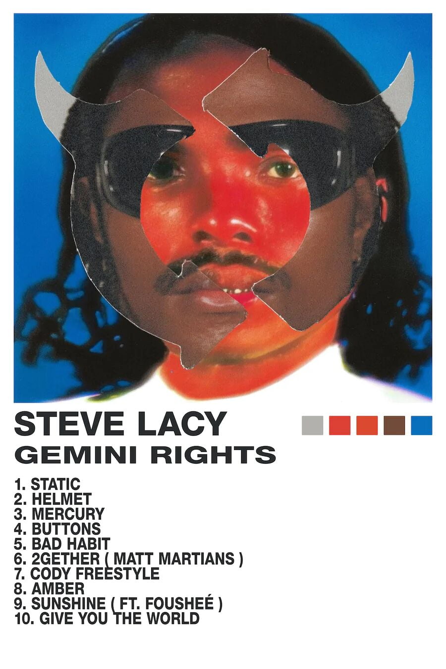 Steve Lacy Gemini Rights Music Poster, High-Quality Wall Art for Room ...