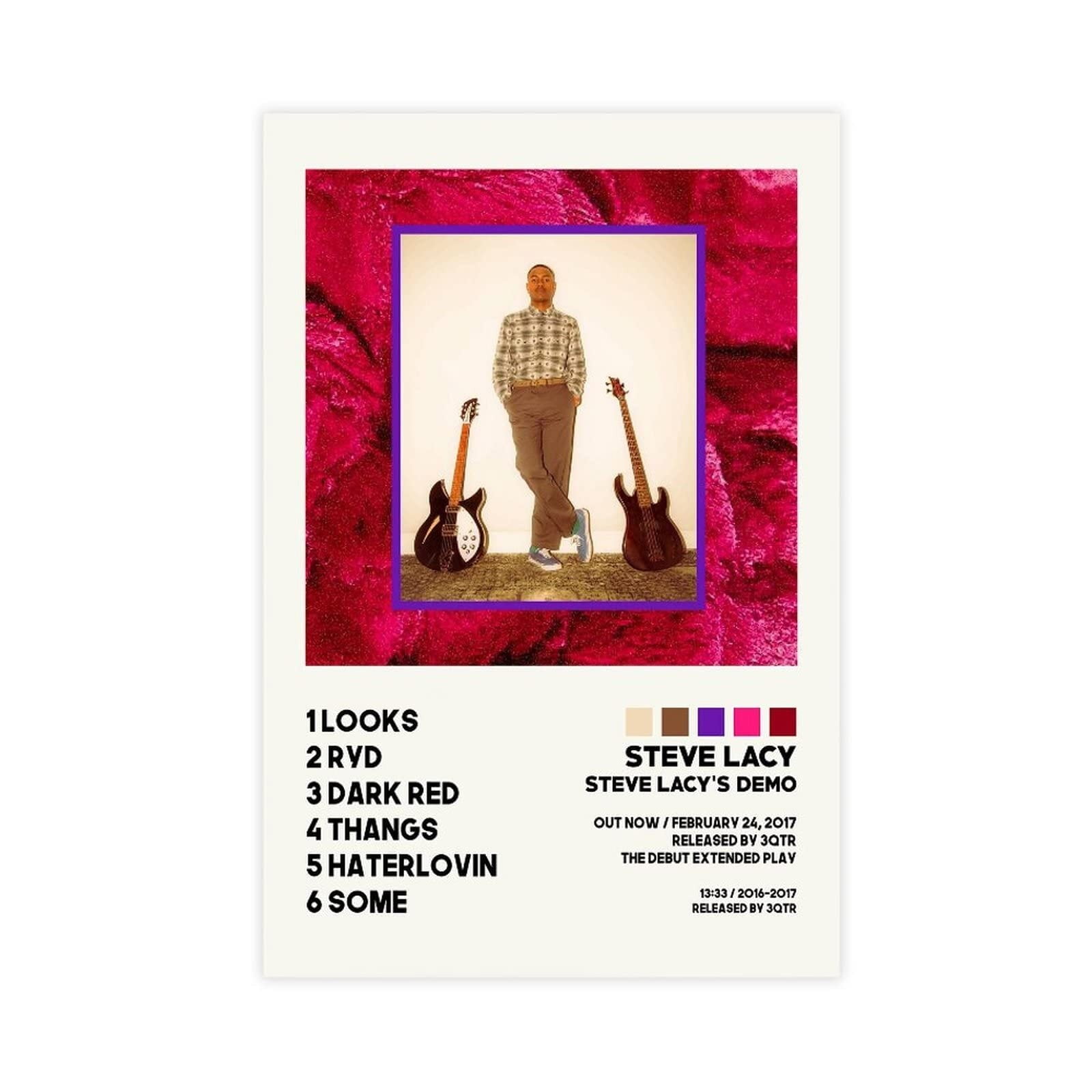 Steve Lacy's Demo Album Cover Posters Rapper Posters Canvas Poster Wall ...