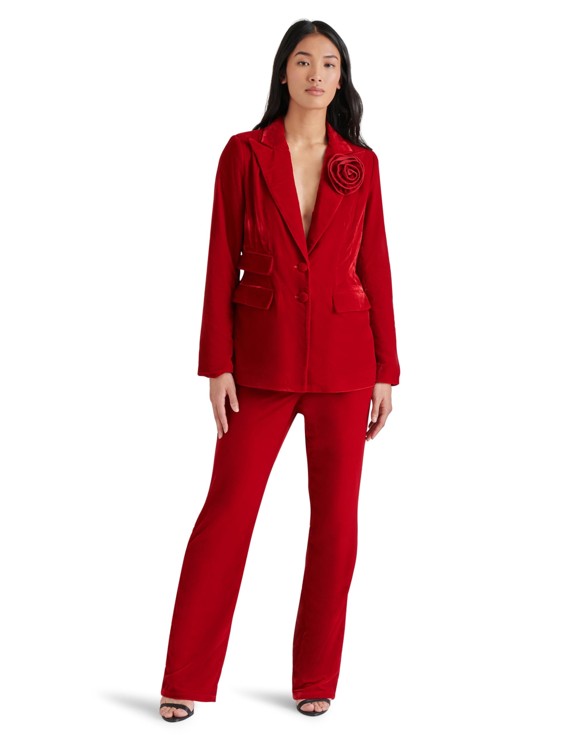 Steve Madden Apparel Women's Merene Blazer, Red Velvet - Walmart.com