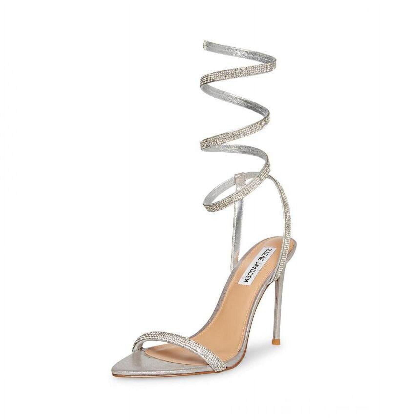 Steve Madden Bali Rhinestones Stiletto Heel Ankle Strap Open Toe Heeled ...