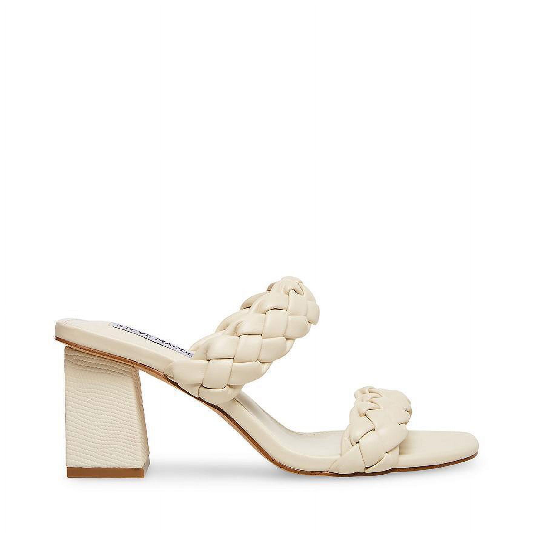 Steve Madden Banks Women's Leather Braided Heels Sandals - Walmart.com