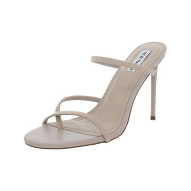 Steve Madden Uplift Natural Leather Strappy Open Toe Tie Up Stiletto ...