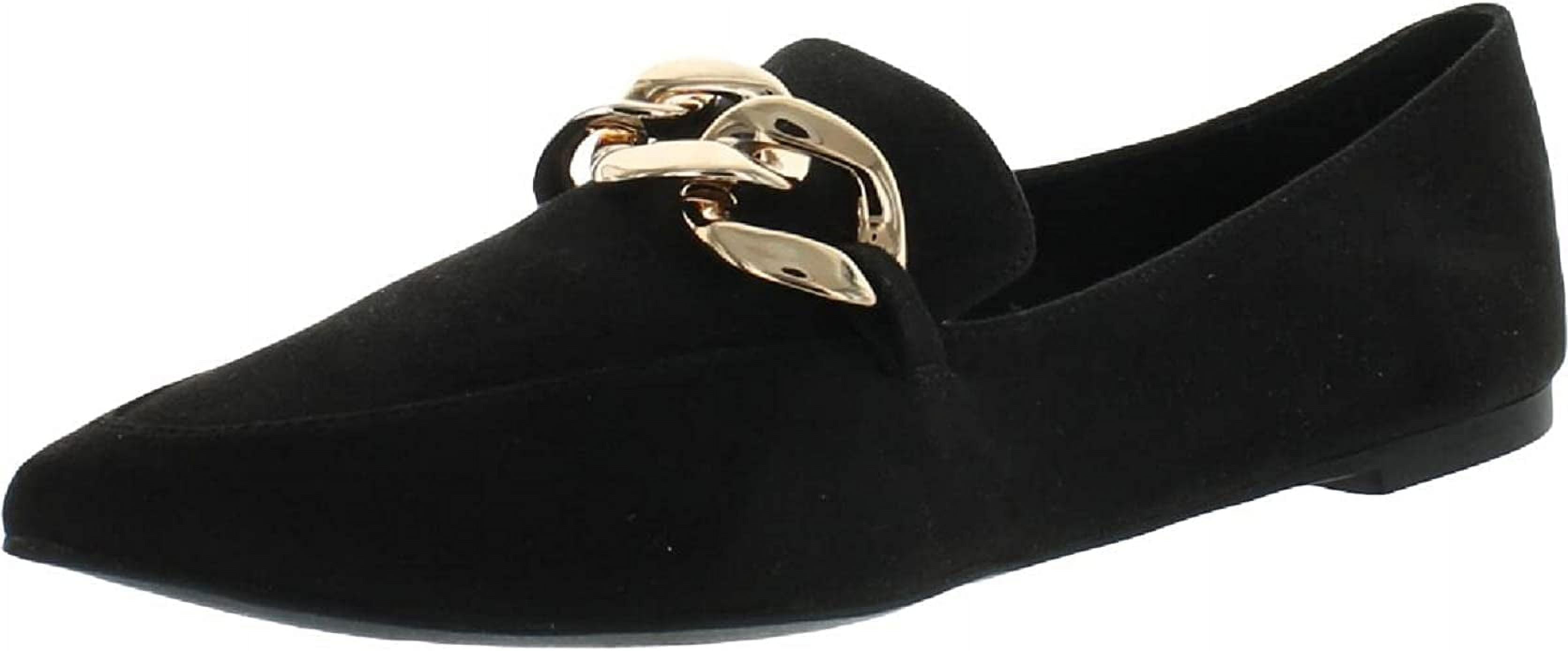 Steve Madden FAMED Black Suede Slip-On Loafer Flat with Pointed Closed ...